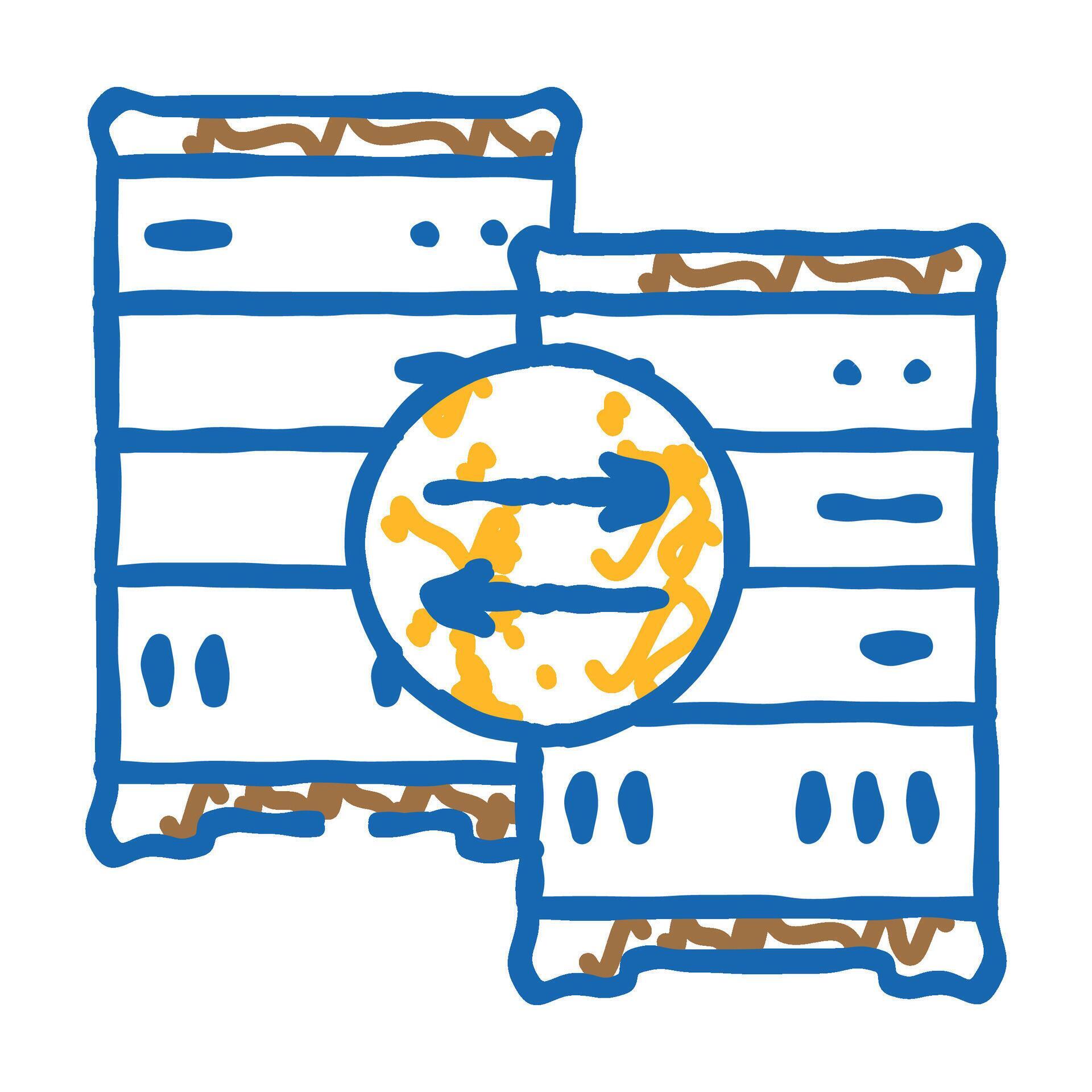 replication database icon doodle illustration 49840536 Vector Art at ...