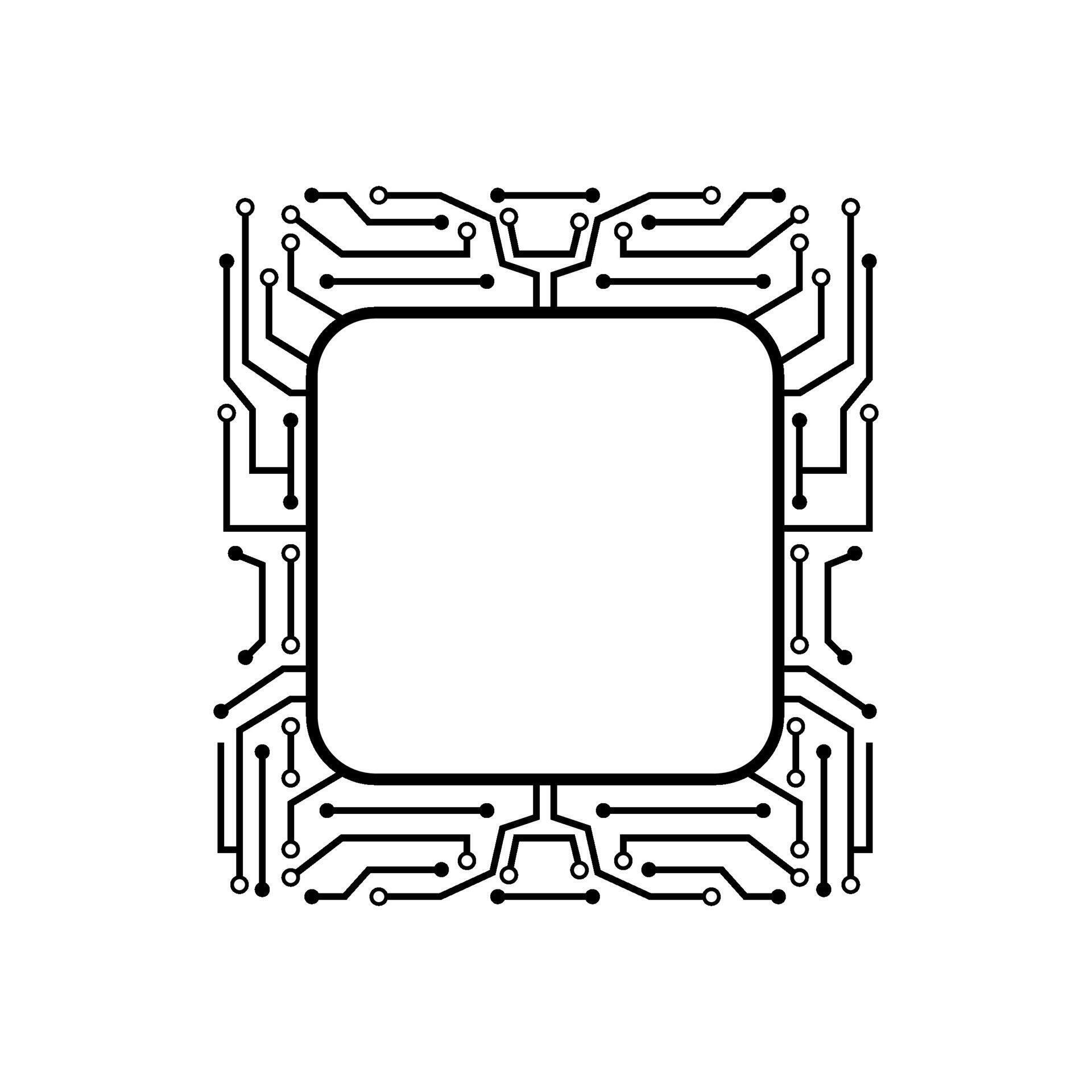 Fabrication Microchip Frame Cartoon Illustration 49843838 Vector Art At