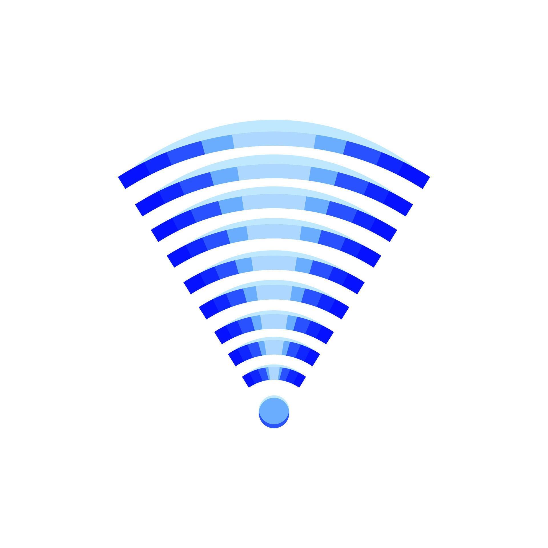 Diffraction Wireless Signal Wave Cartoon Illustration 49844062 Vector