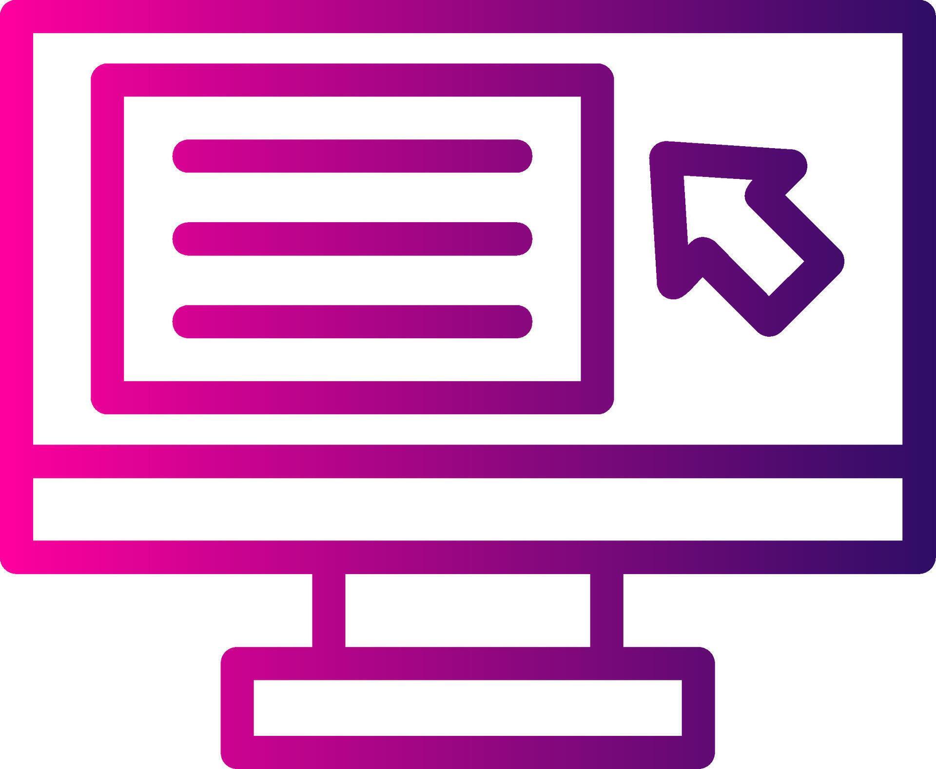 Screen reader Line Gradient 49846993 Vector Art at Vecteezy