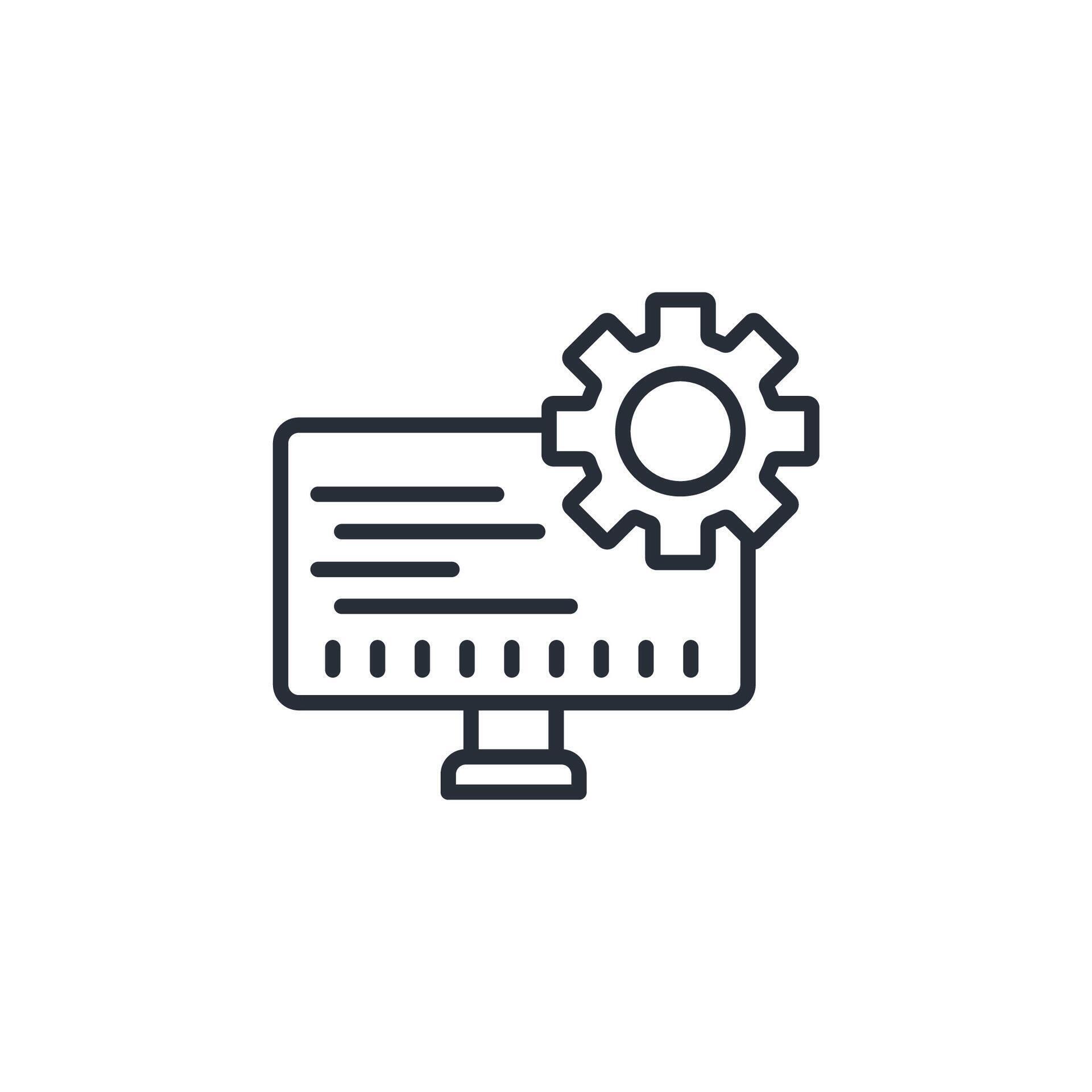 computer engineering icon. .Editable stroke.linear style sign for use ...