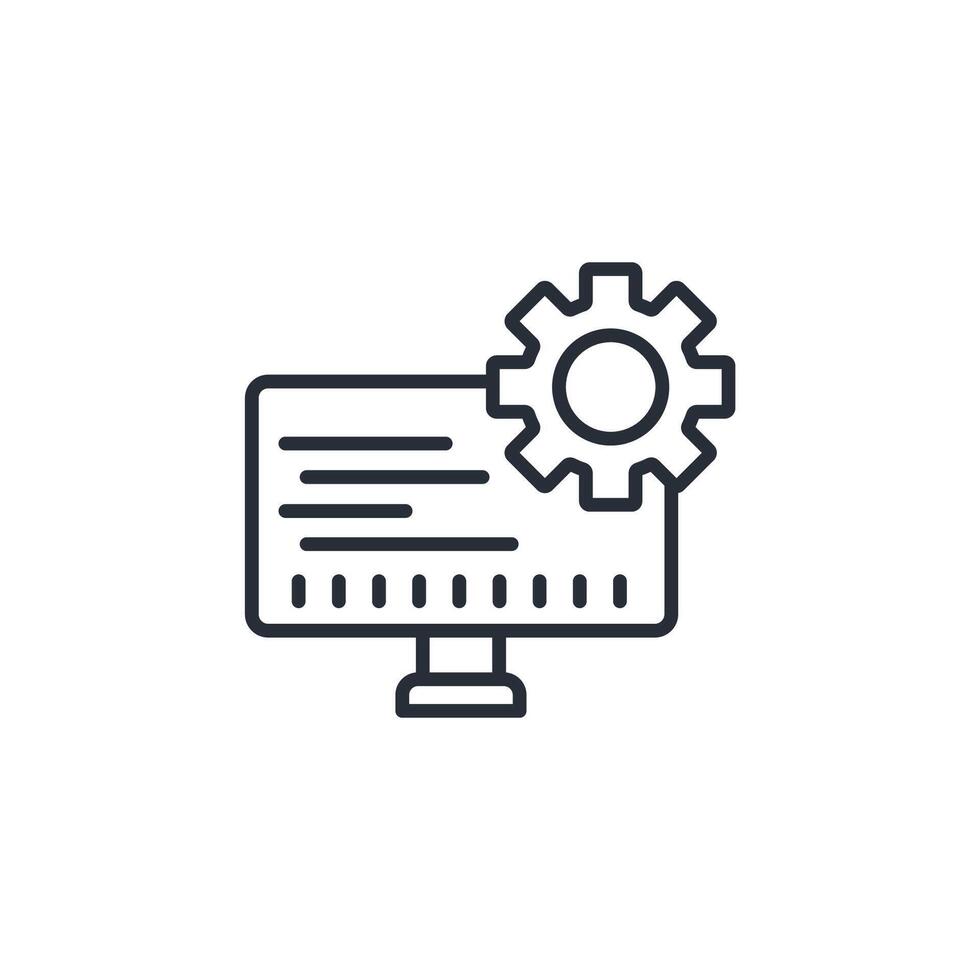 computer engineering icon. .Editable stroke.linear style sign for use ...