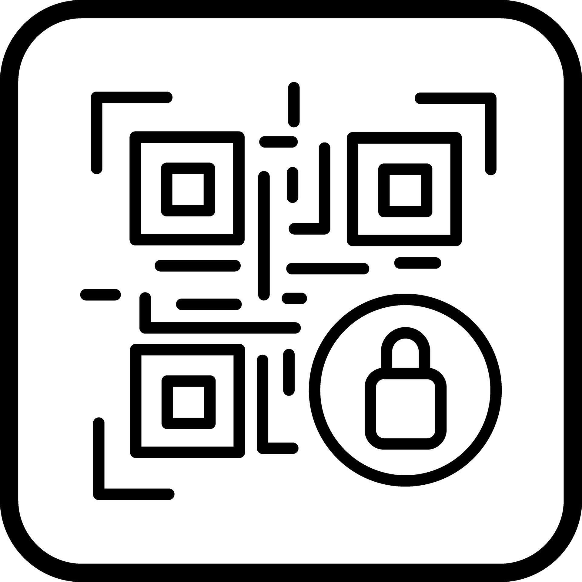 QR Code Encryption Icon Design 49866961 Vector Art at Vecteezy