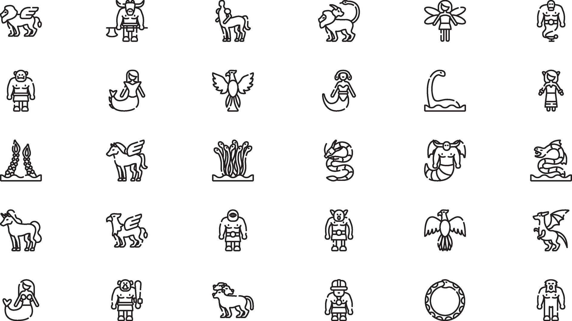 Mythical creatures icons High-Quality Icons Collection with Editable ... Mythical creatures icons High-Quality Icons Collection with Editable ...