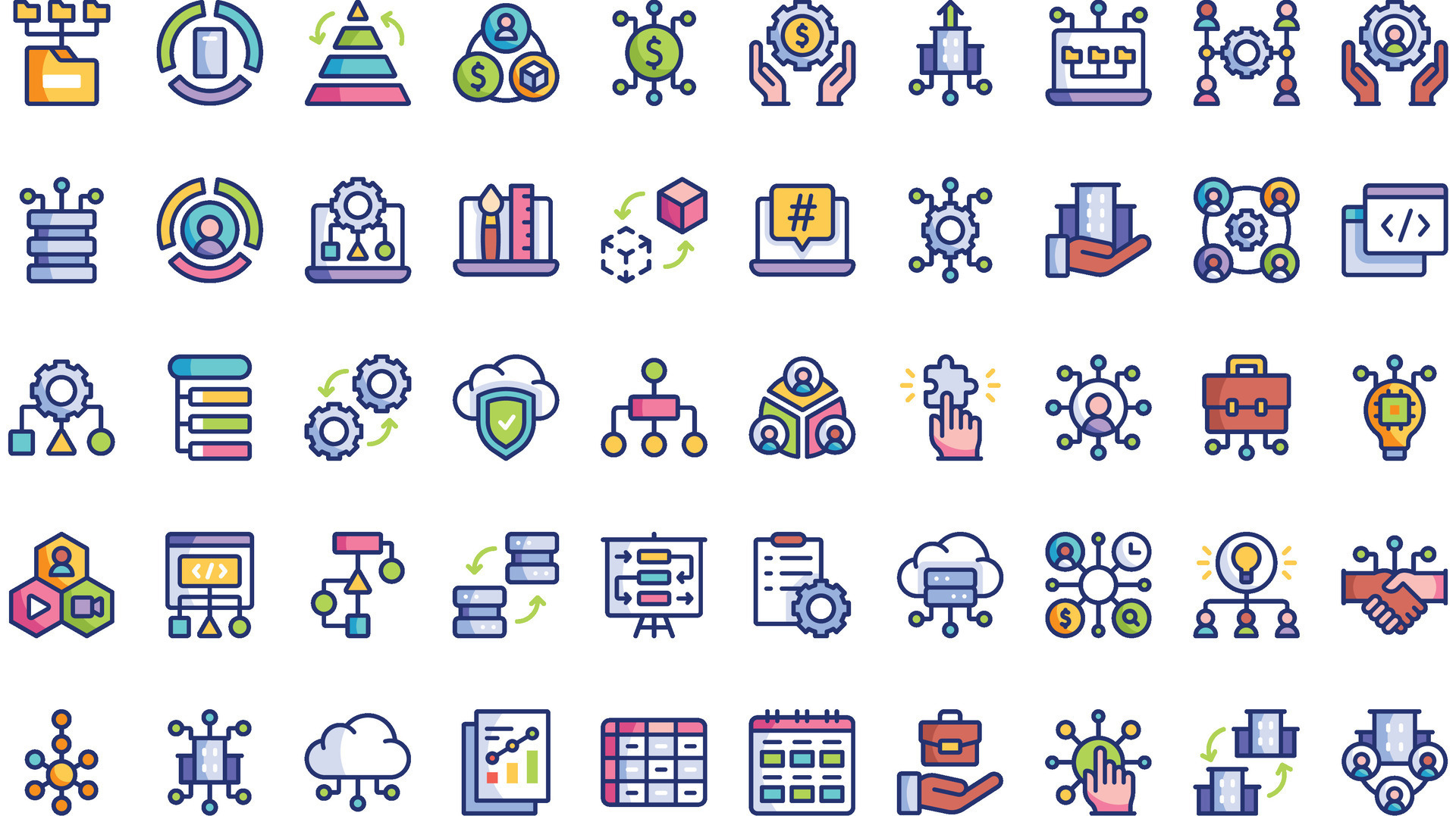 Enterprise architecture icons High-Quality Icons Collection with ...