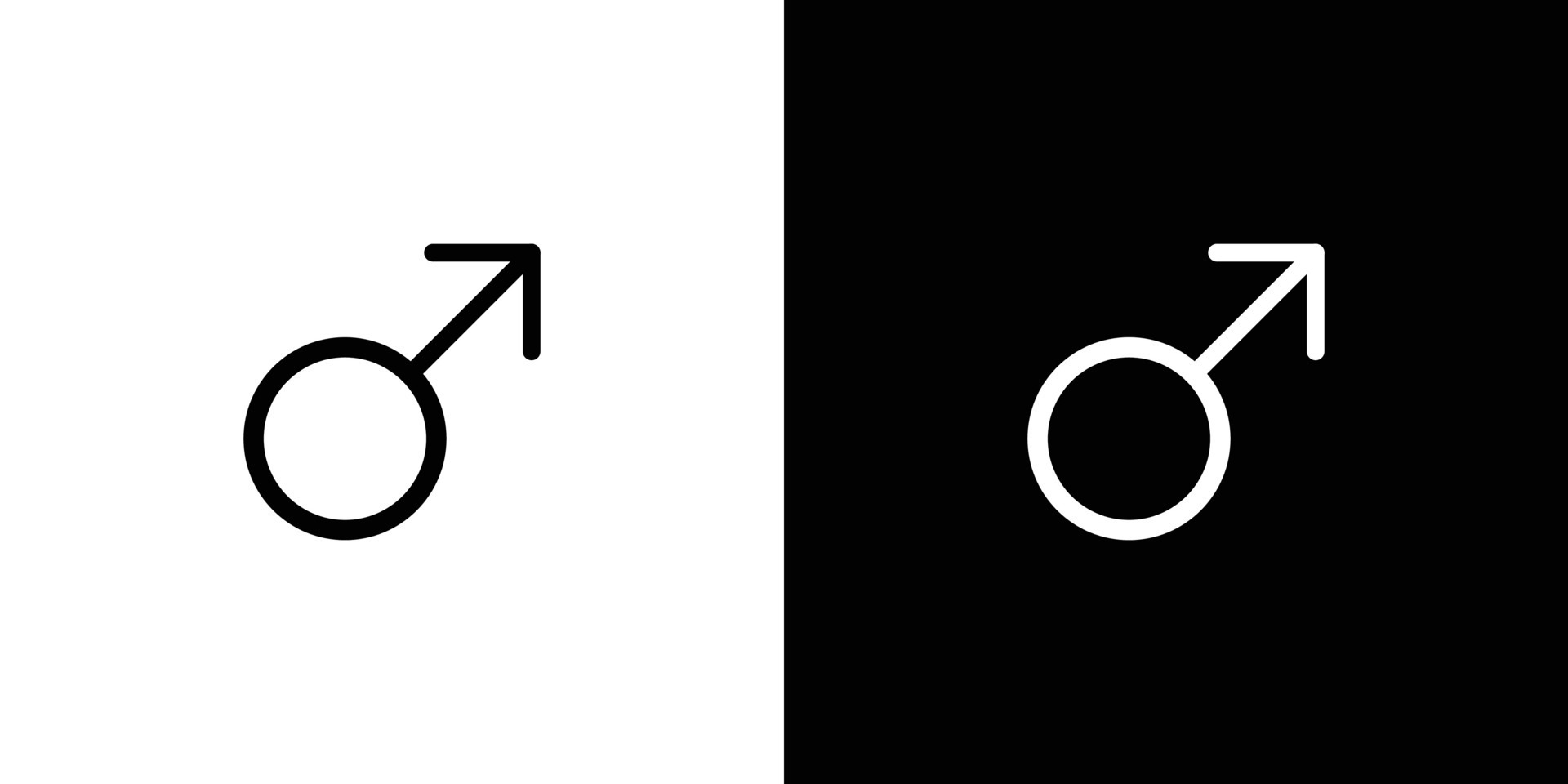 Male Symbol icon Outline sign symbol set 49869471 Vector Art at Vecteezy