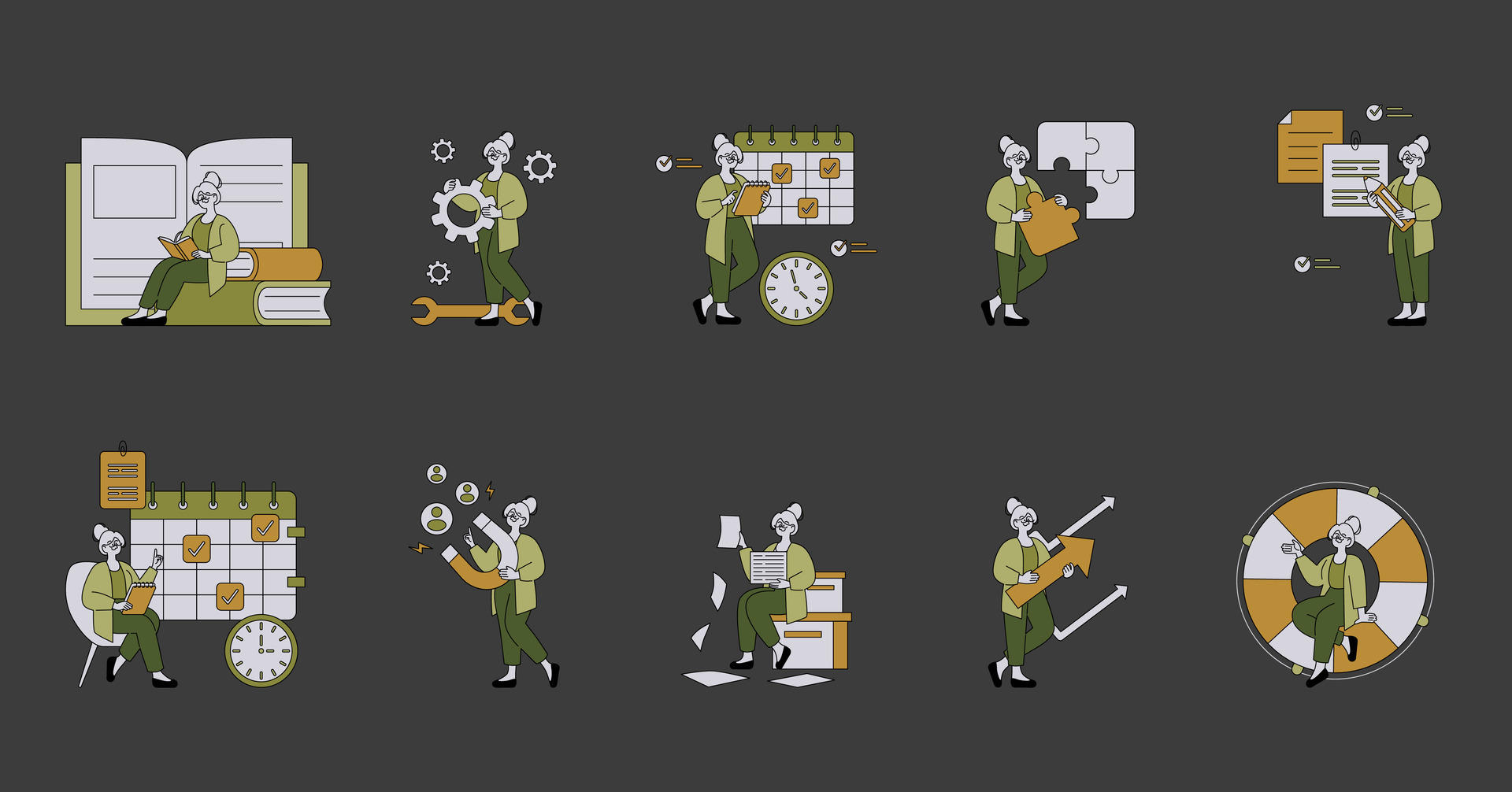 Business Woman. Flat Illustration 49871059 Vector Art at Vecteezy