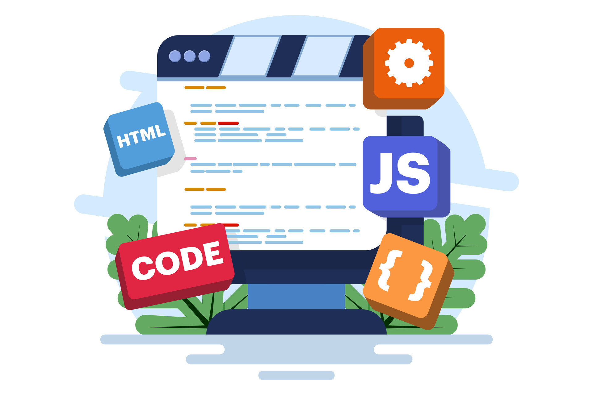 Computer Programming Concept Java Html Symbols Web Design Software Application Design