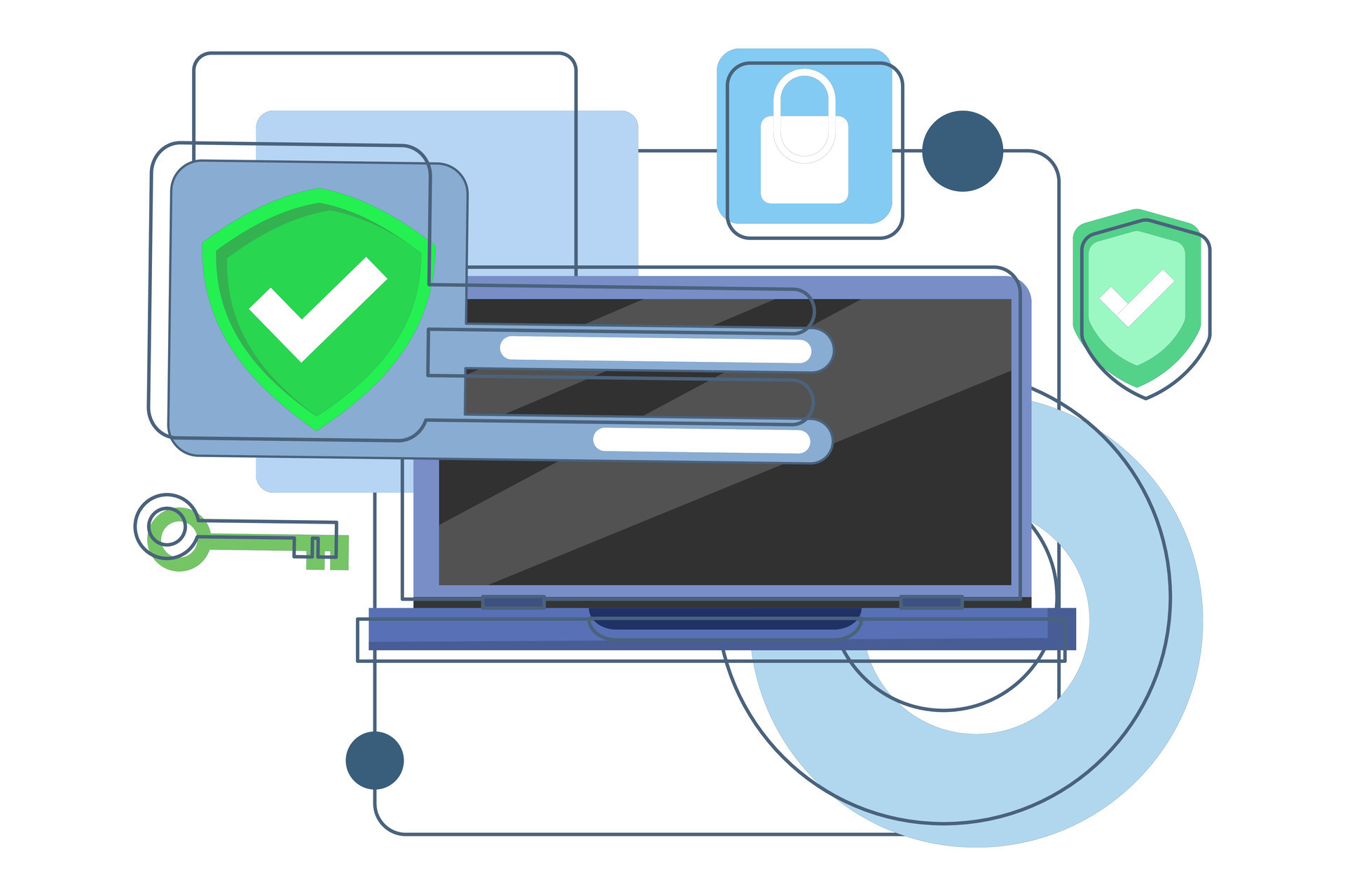 Security Concept With Password Access Security On Mobile Devices Analog Window With Login