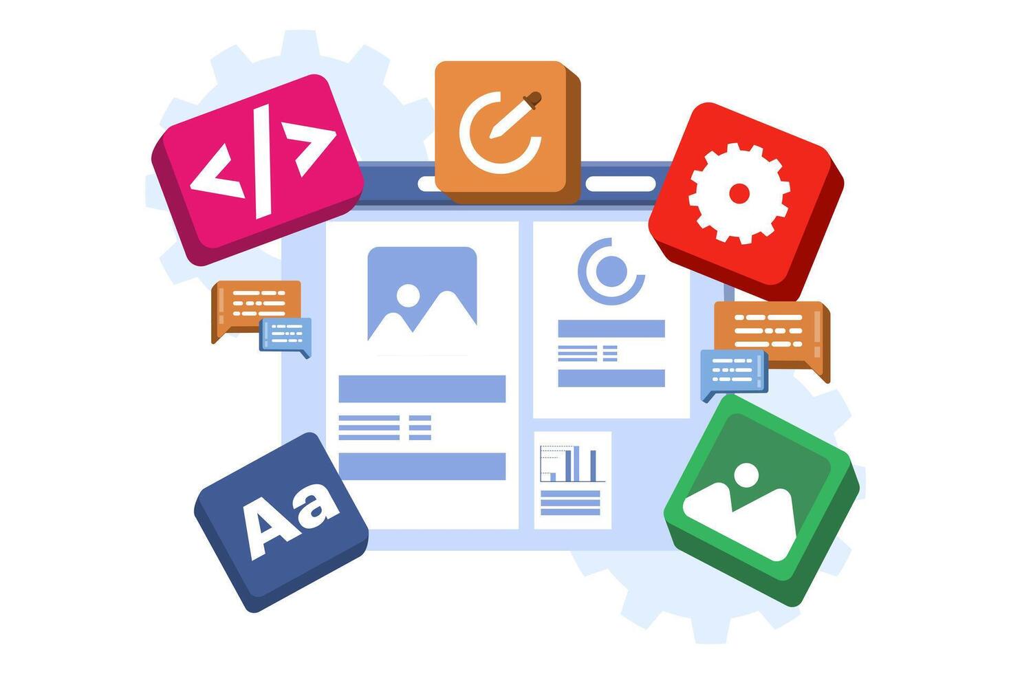 Concept Of Developer Building A Website Front End User Interface Ui Ux Software Development