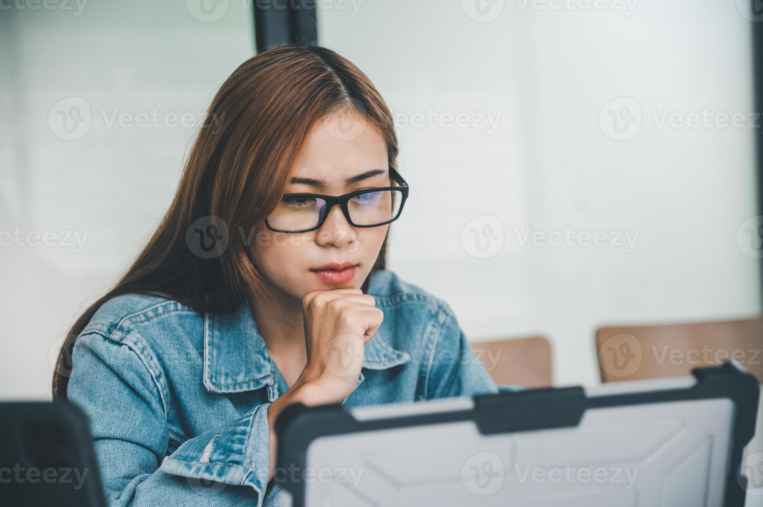 Female programmer working on coding, software development and web ...