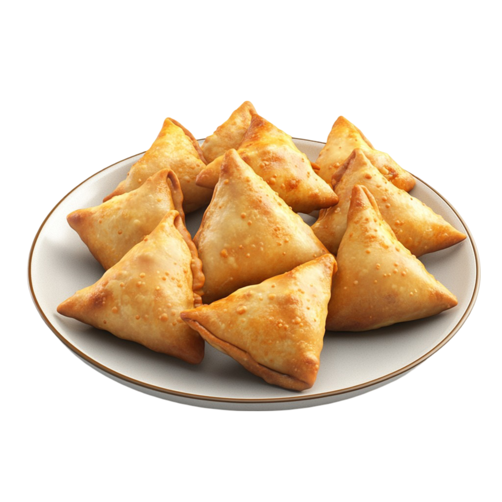 Samosas Plate on Transparent Background 49874604 PNG