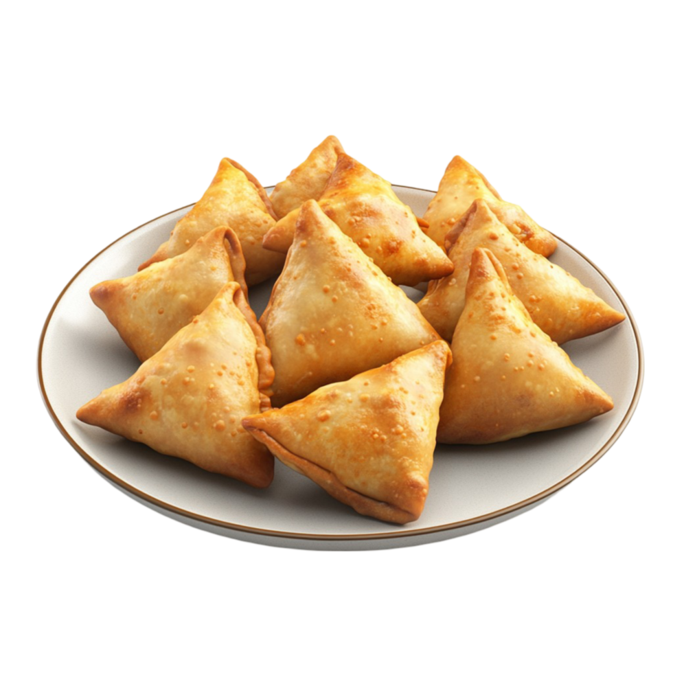 Samosas Plate on Transparent Background 49874604 PNG