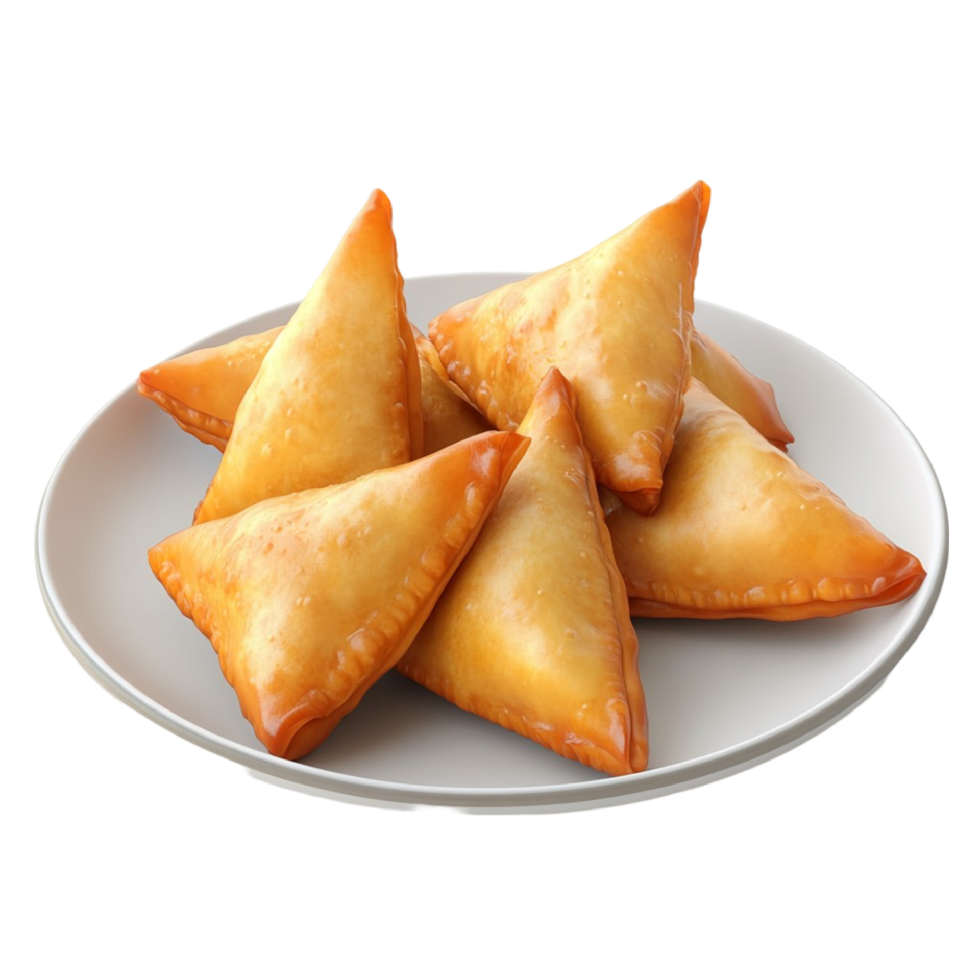Samosas on Plate on Transparent Background 49874605 PNG