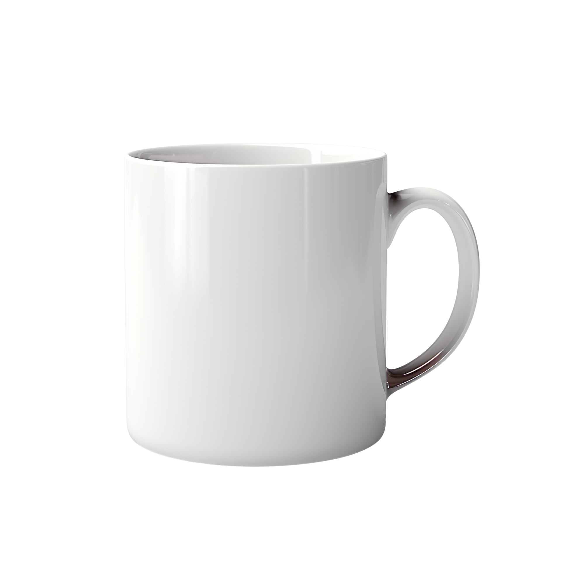 Blank white mug isolated on transparent background 49883469 PNG