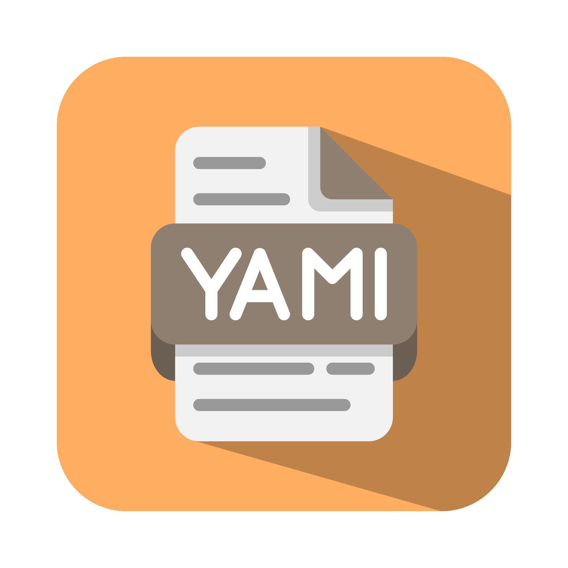 Yaml documents flat icons. with a simple orange background design ...