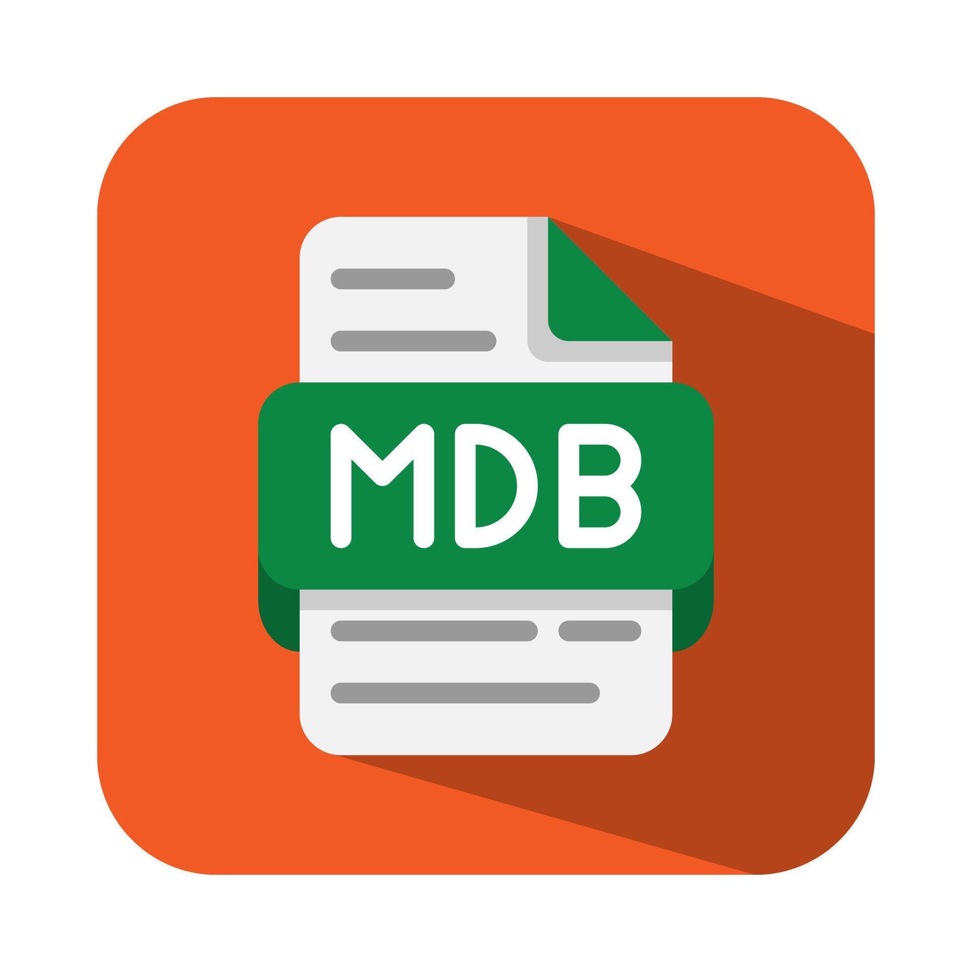 Mdb Document Database Flat Icons File Type Format Extension Files