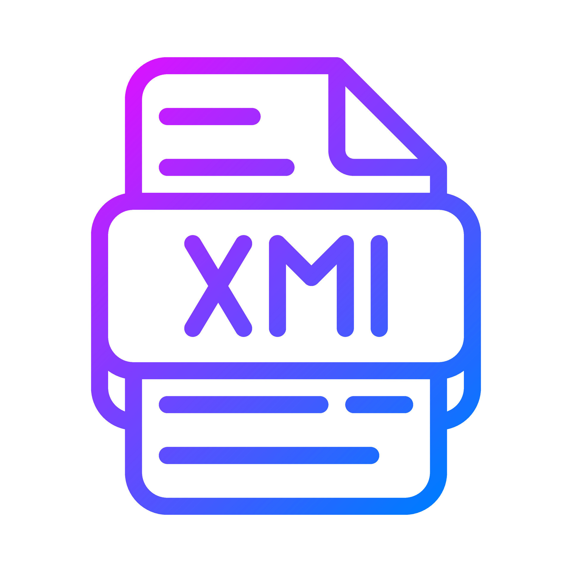 Xml Document Format File Type Icon Trendy Database Icons With Gradient Colors Illustration 5890