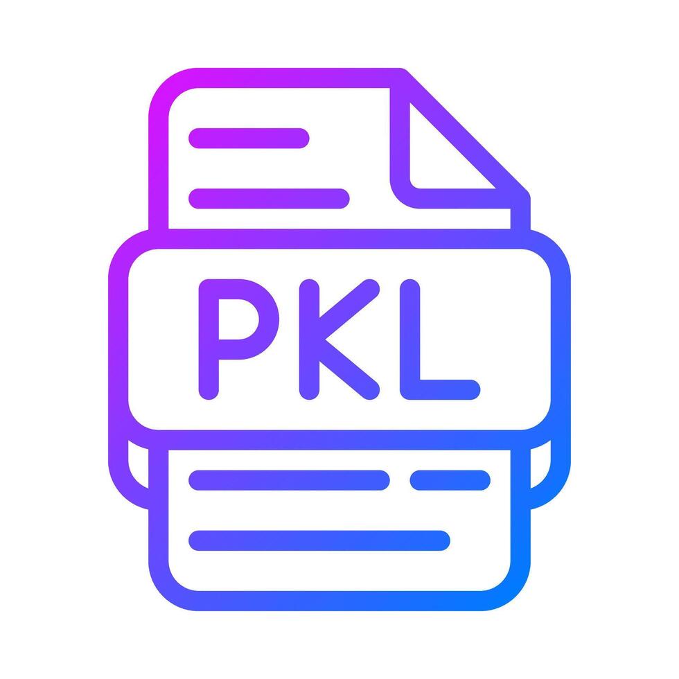 Pkl Document Format File Type Icon Gradient Icons For Data Management