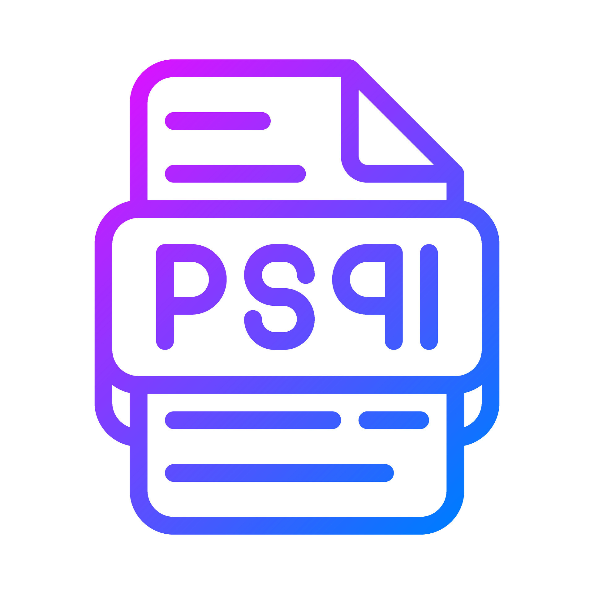 Psql Document Format File Type Icon Gradient Style Database Icons Illustration 49884015