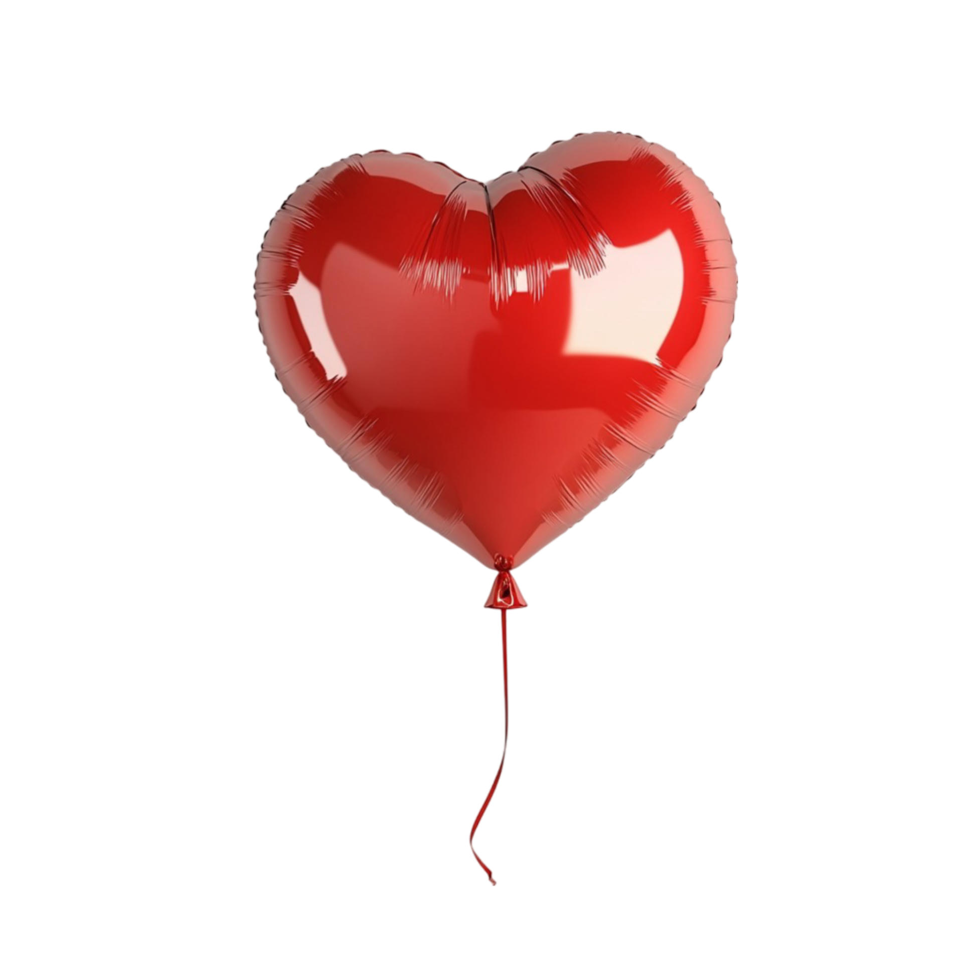 Red Heart-Shaped Balloon on Transparent Background. 49886087 PNG