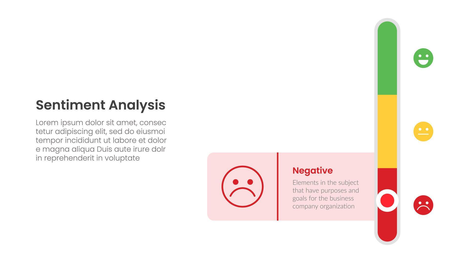 Sentiment Analysis Framework Infographic Template With Vertical Slide Bar Circle Button With 3