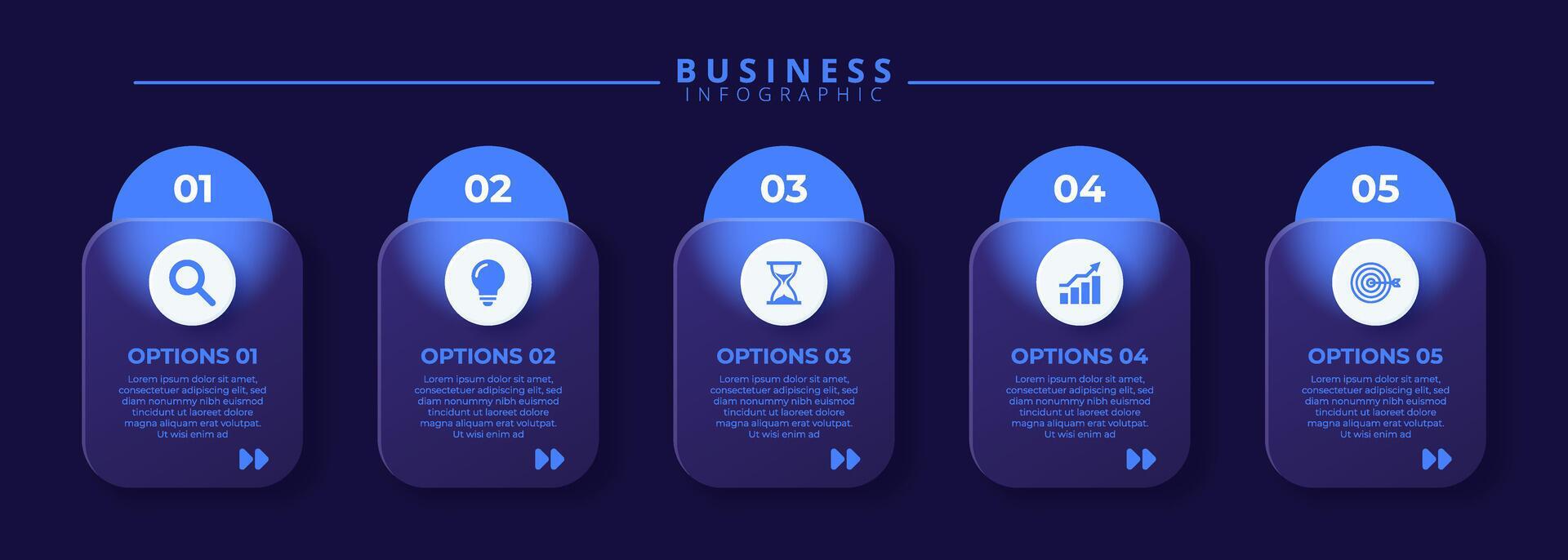 Infographic label design template featuring icons and five distinct ...