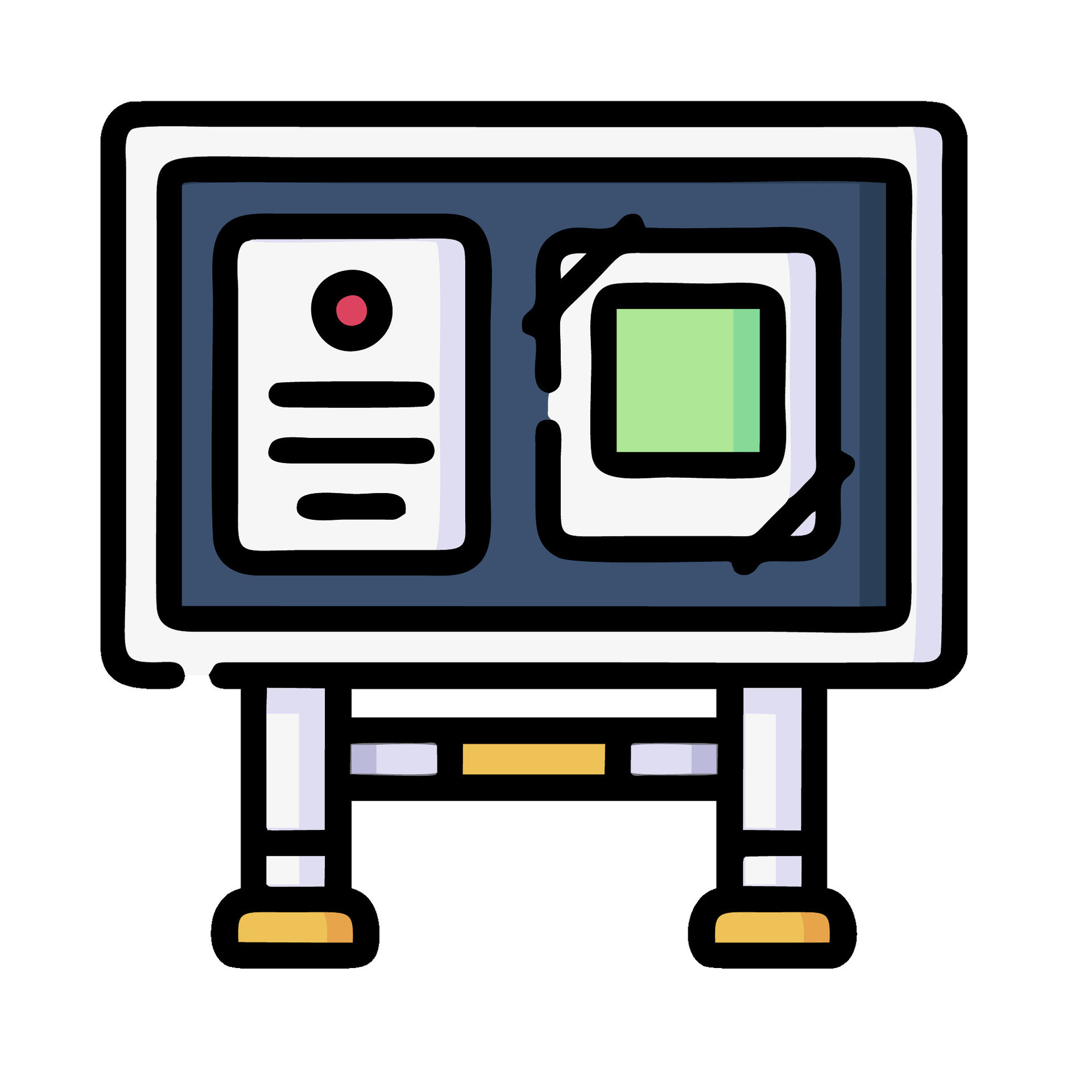 a computer monitor with a computer screen on it 49925206 Vector Art at ...