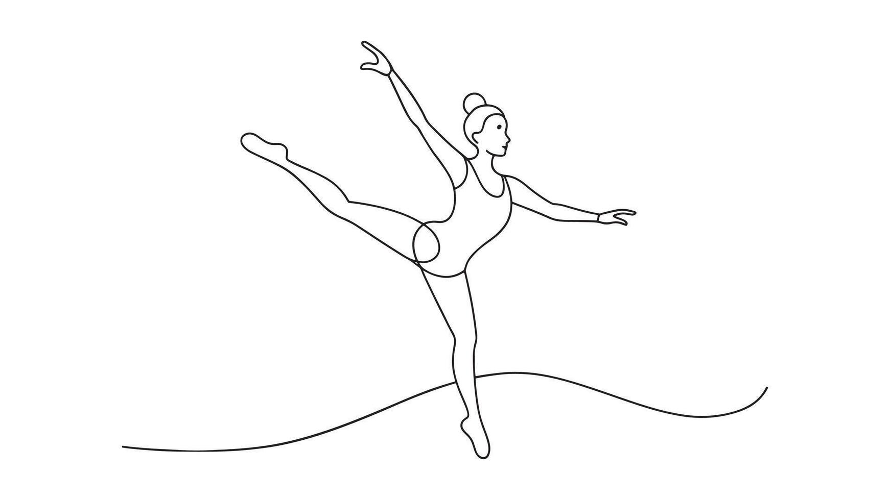 Gymnast continuous line art isolated on white background 49933173 ... Gymnast continuous line art isolated on white background 49933173 ...