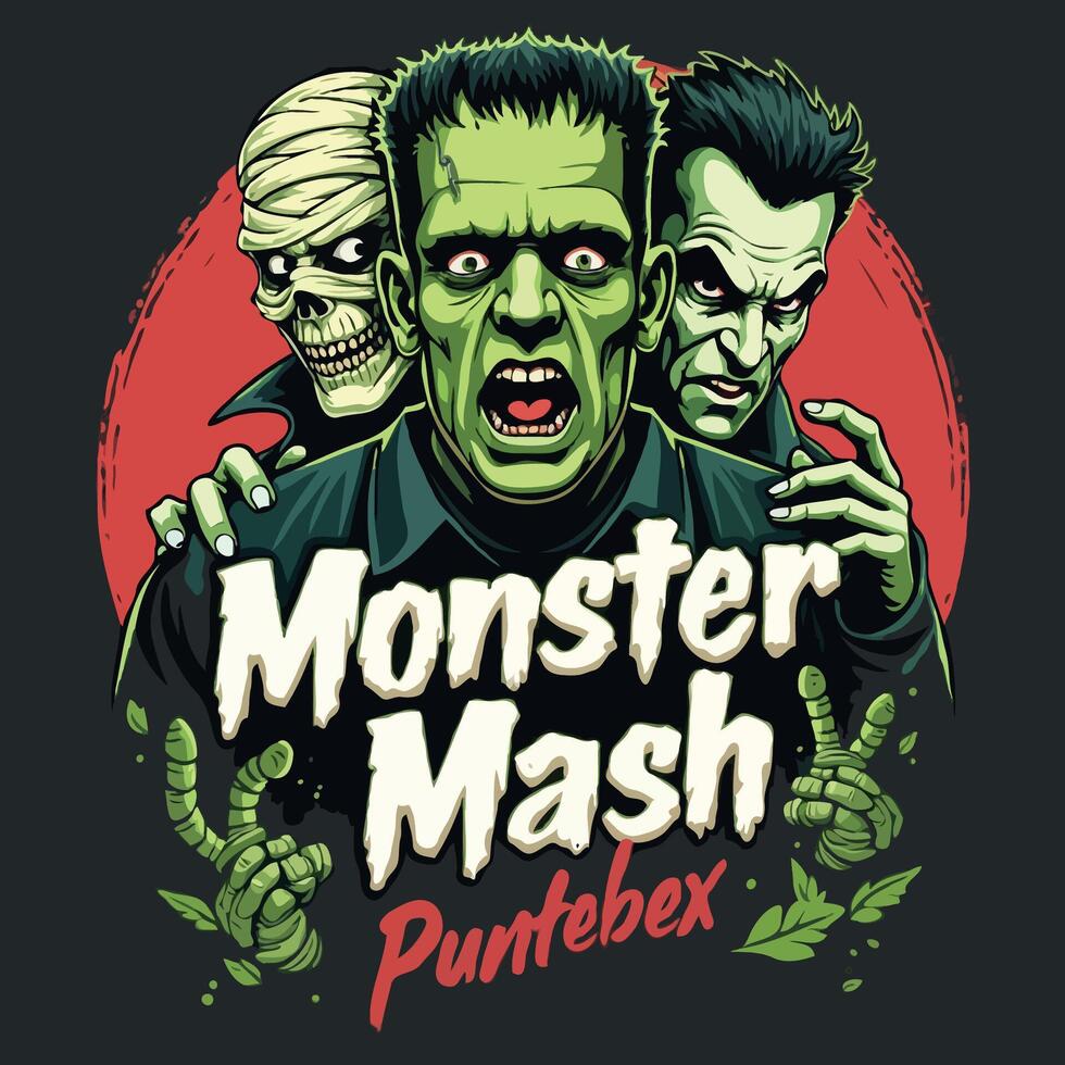 Monster Mash Halloween T-Shirt Design 49933288 Vector Art at Vecteezy
