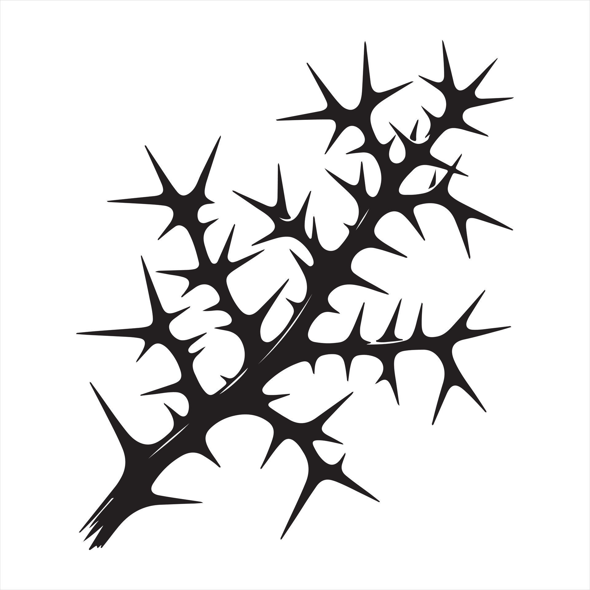 Detailed Silhouette of a Thorny Branch Icon, Perfect for Botanical ... Detailed Silhouette of a Thorny Branch Icon, Perfect for Botanical ...