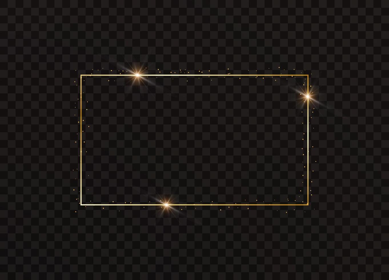 Rectangular gold frame 49937711 Vector Art at Vecteezy