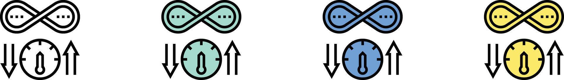 Bandwidth Icon Outline Green Blue And Yellow Style Design Isolated On White Background