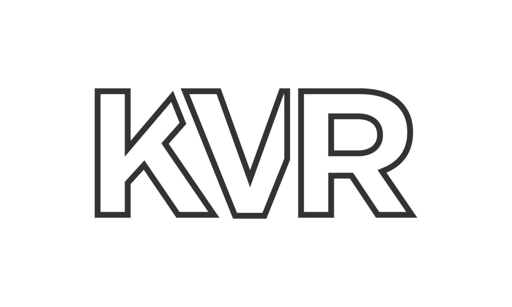 KVR logo design template with strong and modern bold text. Initial ...