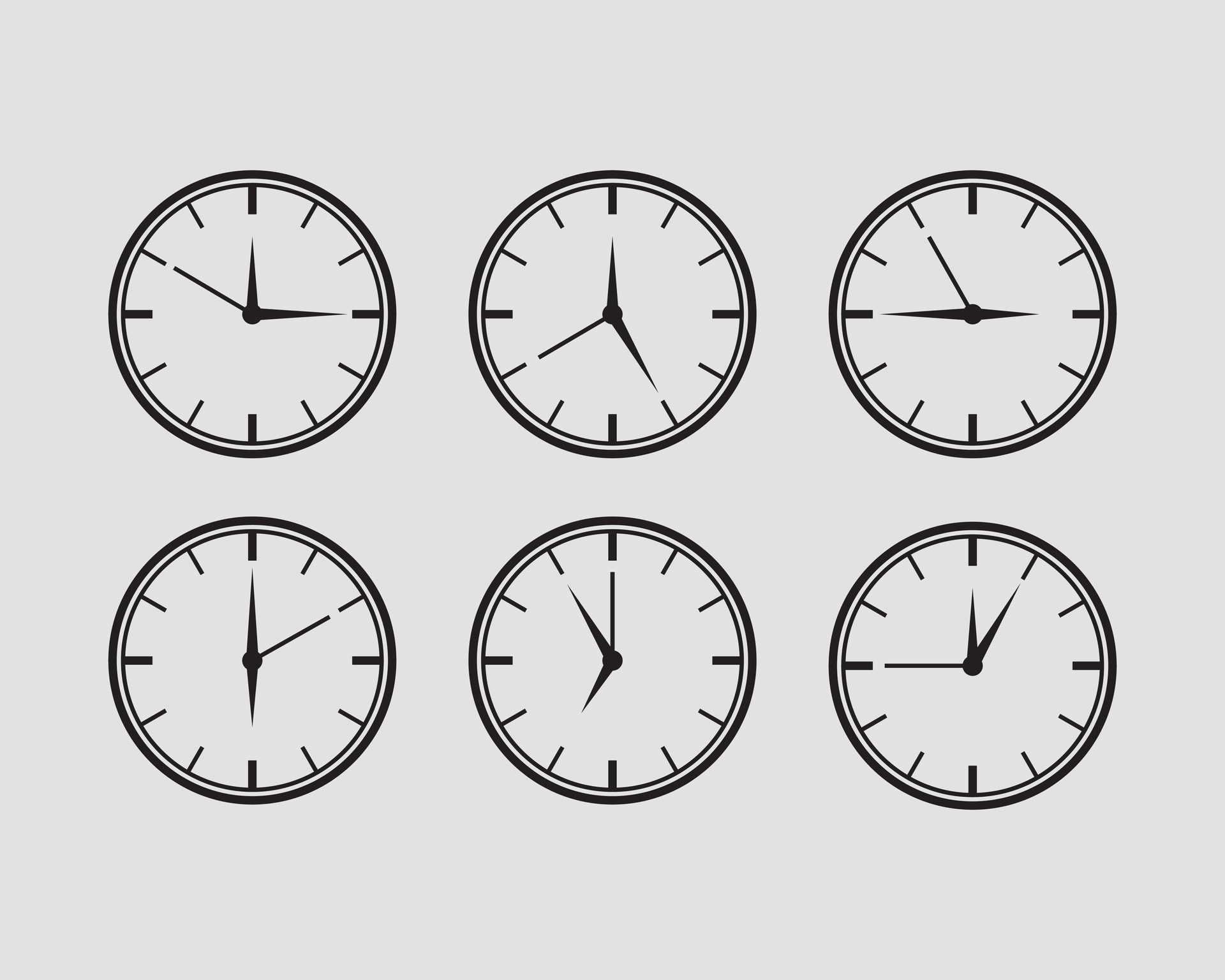 Set clock icon . Time line graphic design elements of clocks. 49947307 Vector Art at Vecteezy