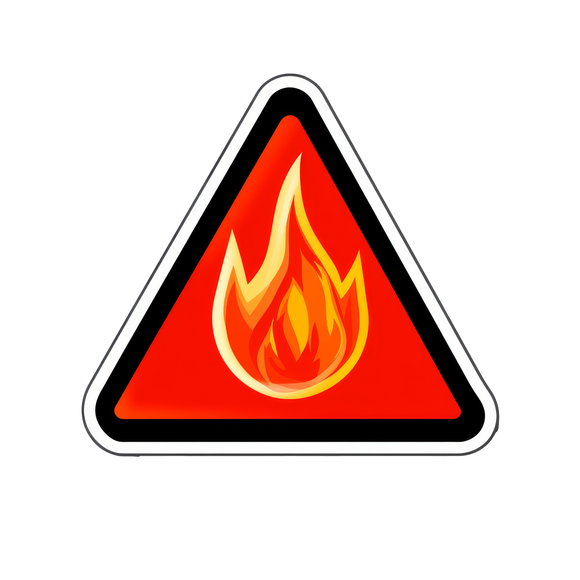 Red triangle fire hazard warning sign, cut out transparent 49950382 PNG Red triangle fire hazard warning sign, cut out transparent 49950382 PNG