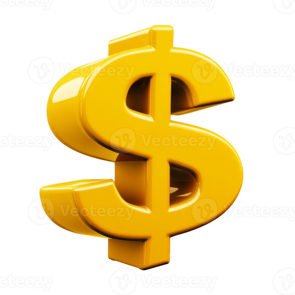 Yellow dollar sign for financial success, transparent 49953527 PNG