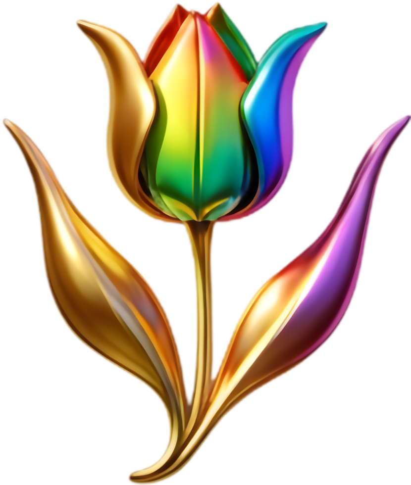 Bright and Colorful Tulip Flower Clipart. . 49954337 PNG