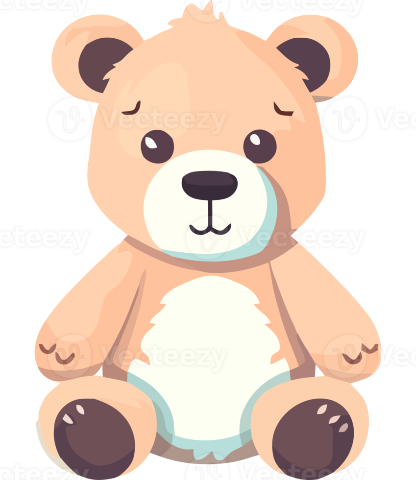 A Teddy Bear Sitting On A Black Background 49957716 Png