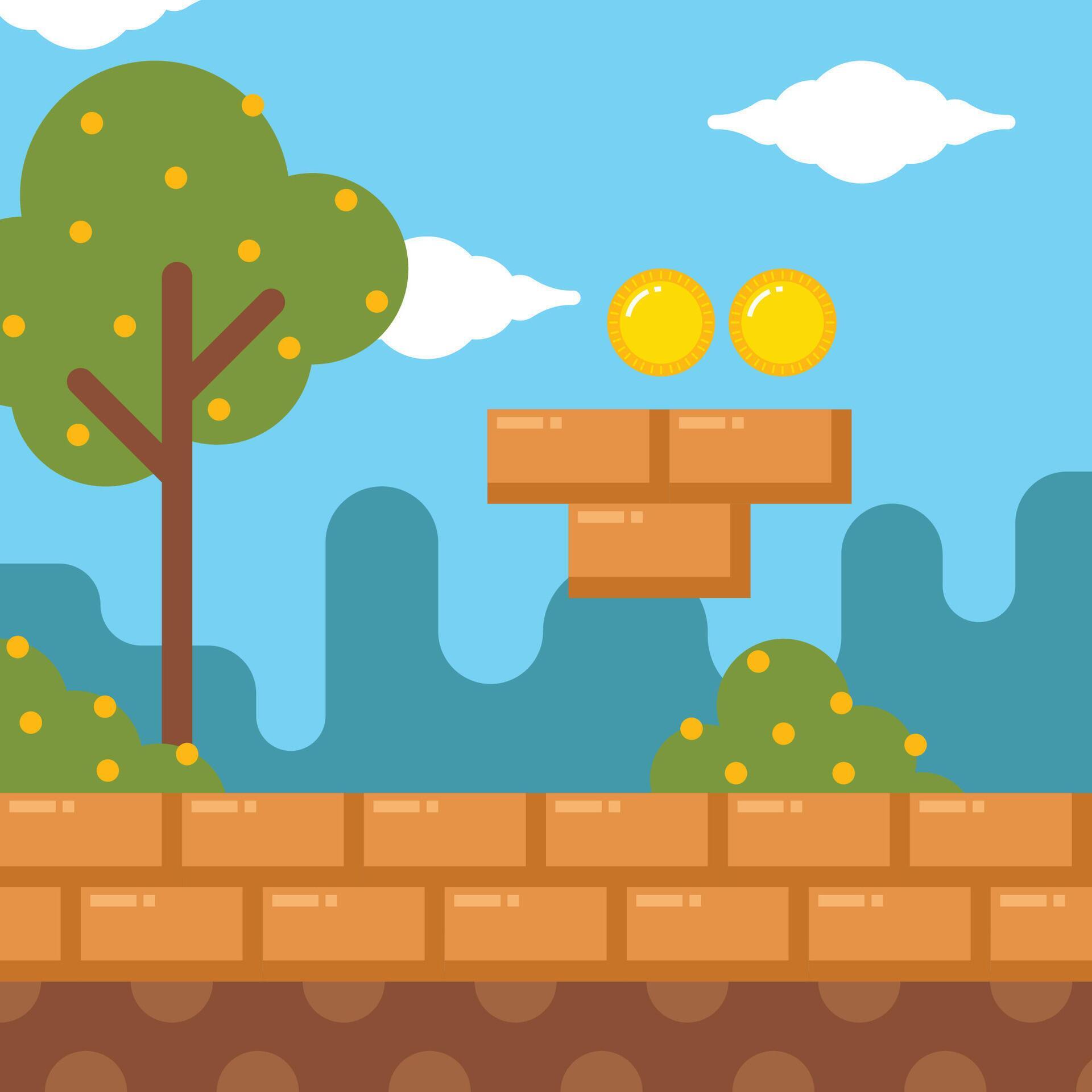Platform game background template 49964369 Vector Art at Vecteezy