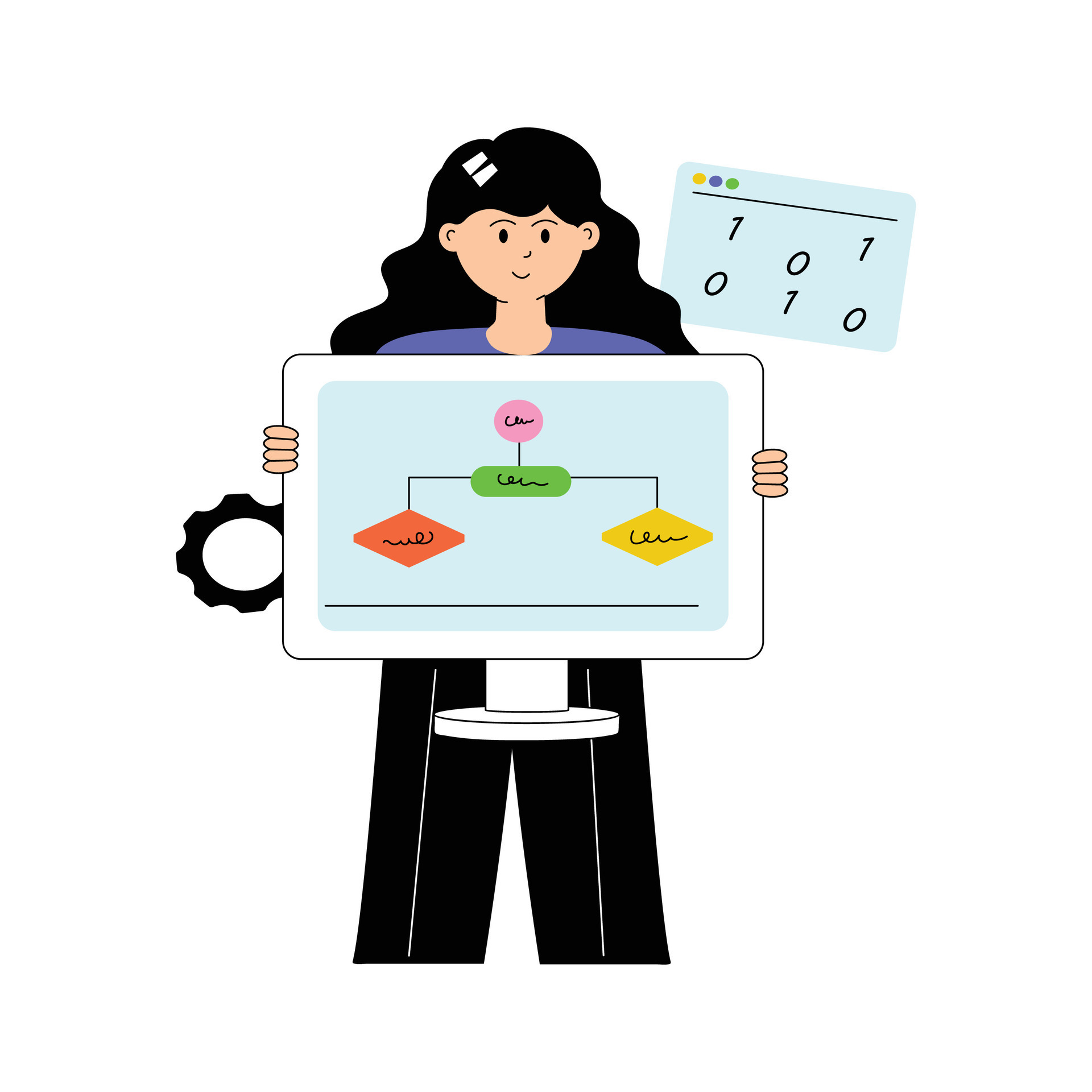Woman Working On Algorithms To Solve Complex Computational Problems 4025