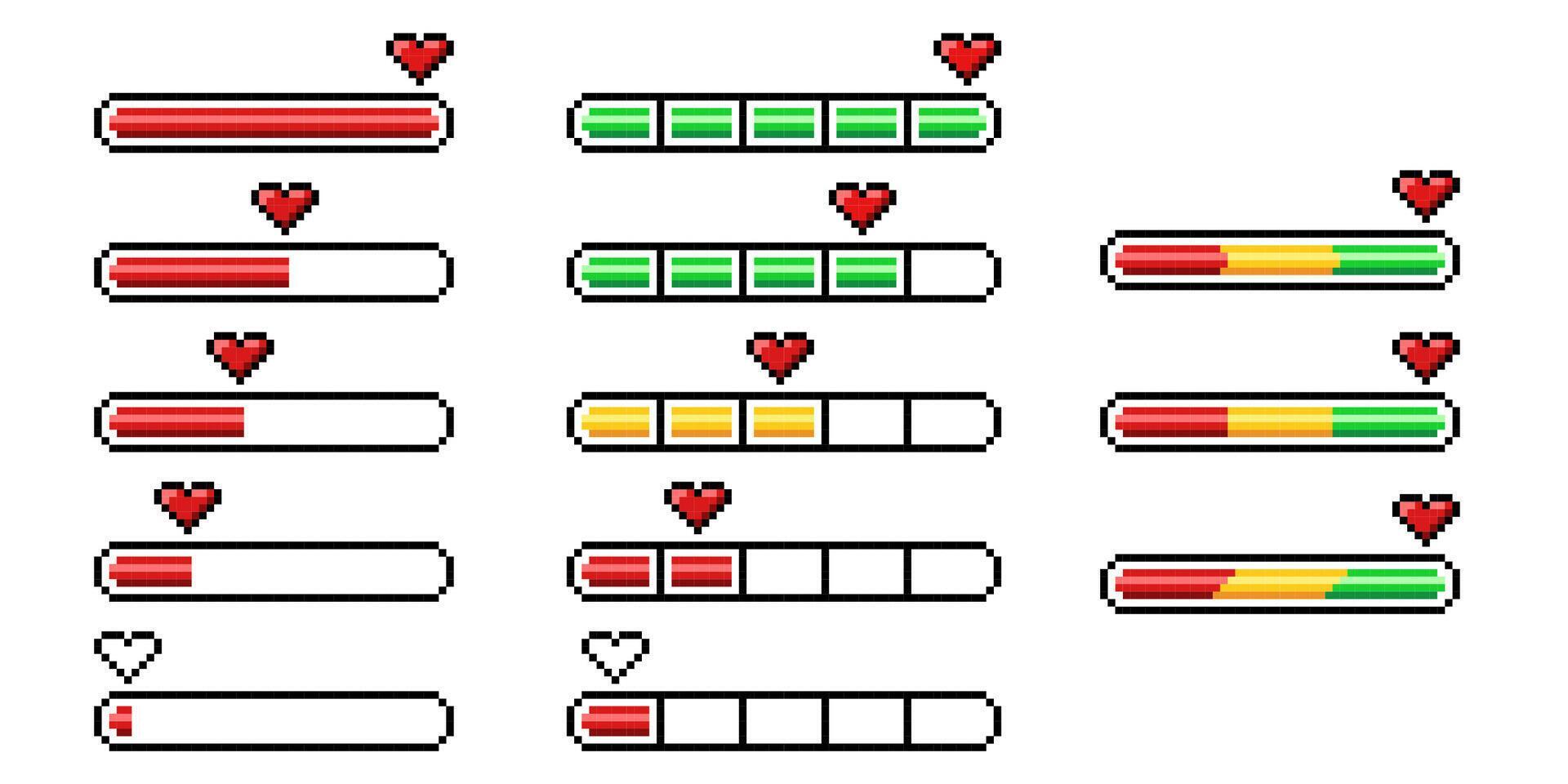 Pixel art 8-bit loading bar concept. Loading or Installing process. 49971236 Vector Art at Vecteezy