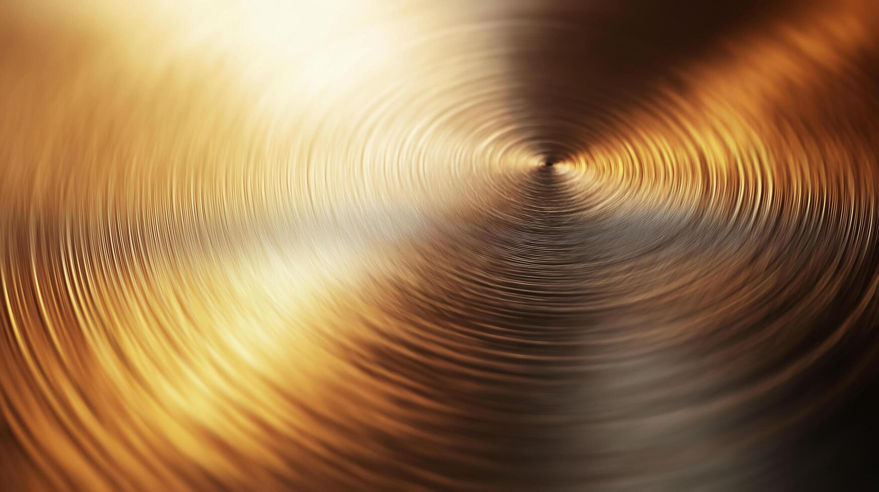 Abstract Circular Motion In Golden And Metallic Tones Creating A Sense Of Depth Movement And