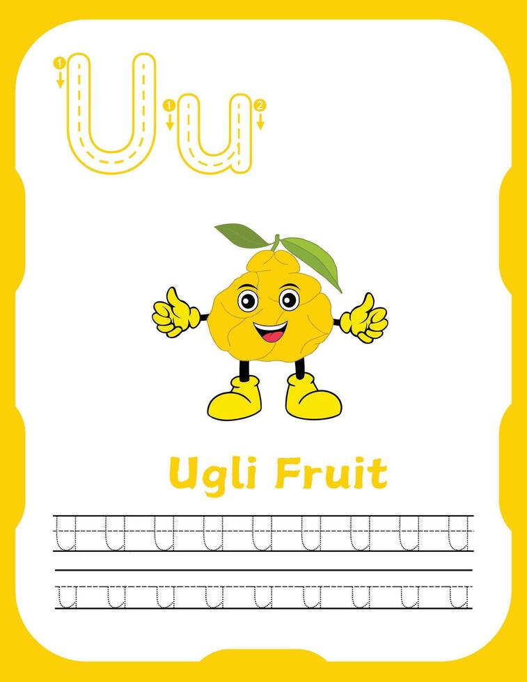 Letter U Tracing Practice for Little Learners 49981982 Vector Art at ...