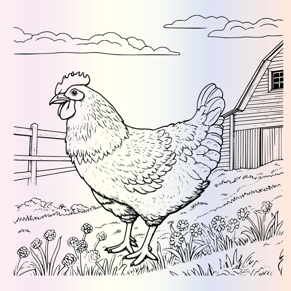 Barnyard Buddies Fun Farm Animal Coloring 49982348 Vector Art at Vecteezy