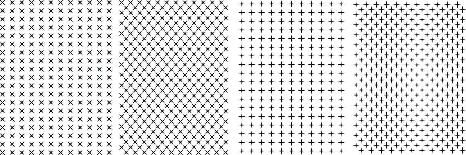 Seamless Geometric Abstract Background Modern Textile Pattern Set For
