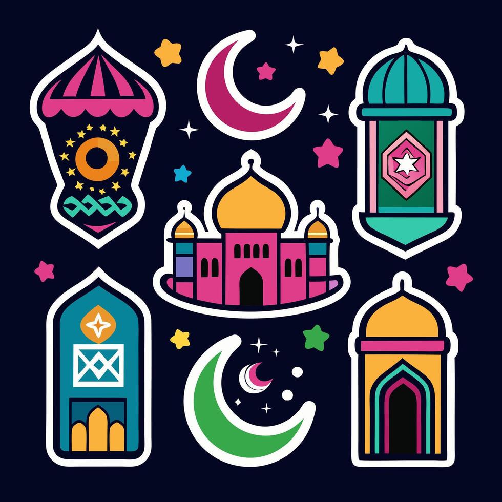Ramadan Prayer Icons 49993859 Vector Art at Vecteezy