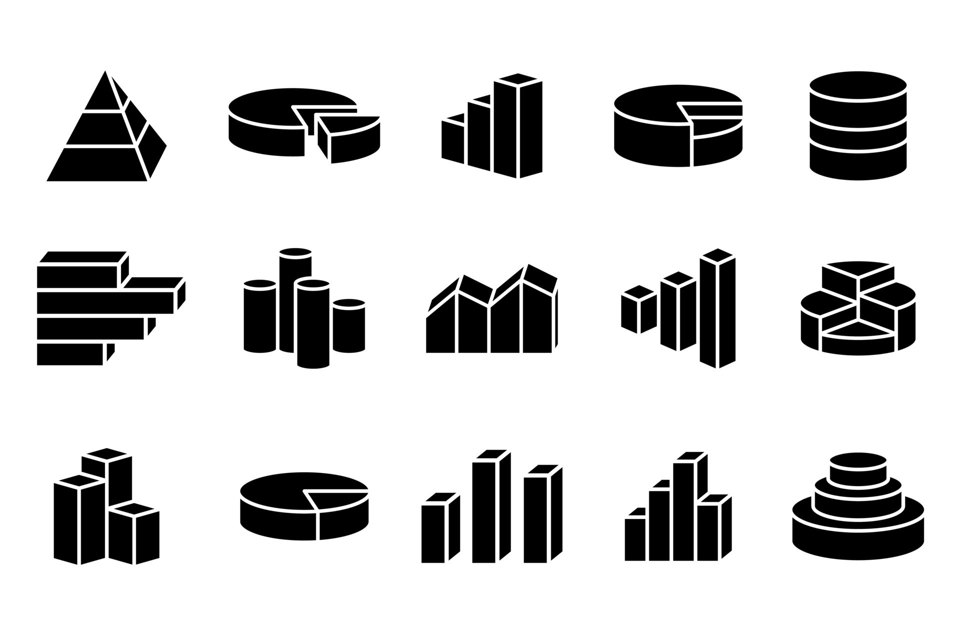 Analysis, Statistics icons. Chart, Report and Service signs. Data and ...