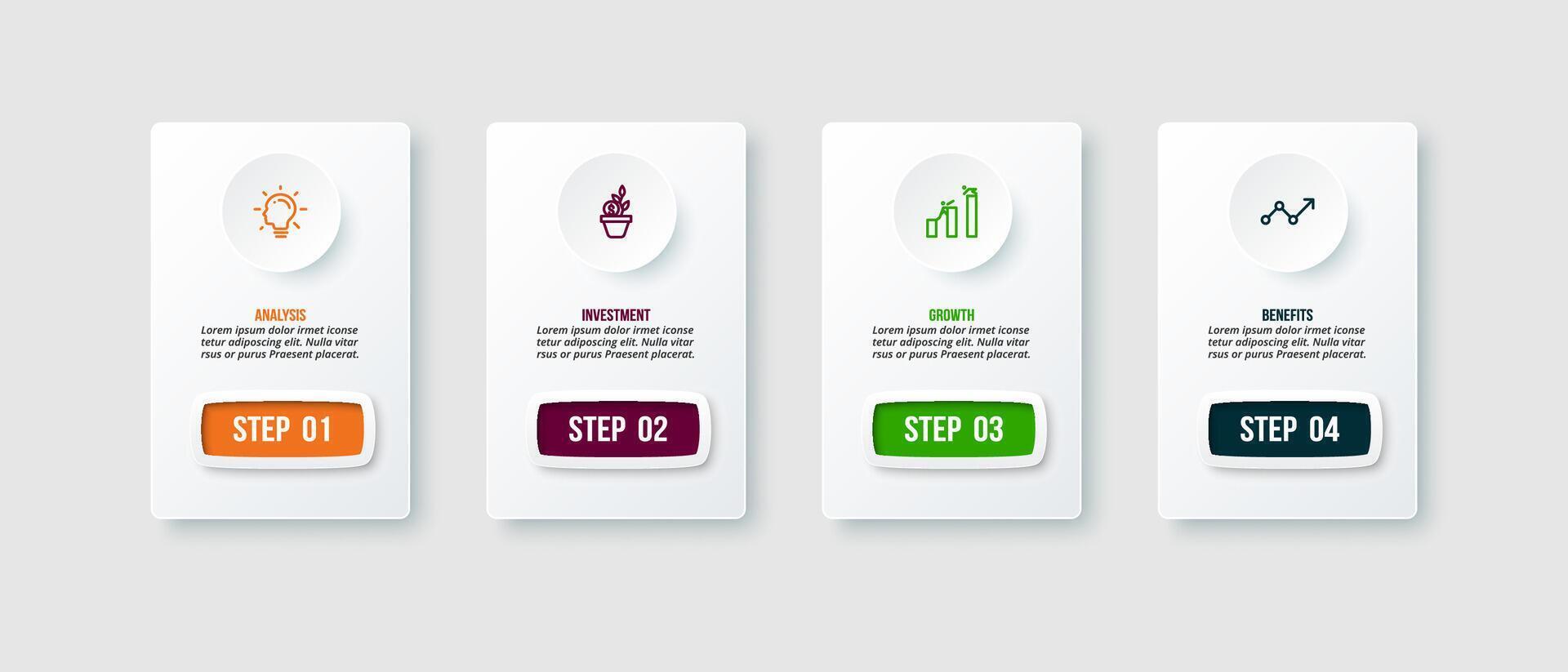 Square 4 steps infographic. 50001266 Vector Art at Vecteezy Square 4 steps infographic. 50001266 Vector Art at Vecteezy
