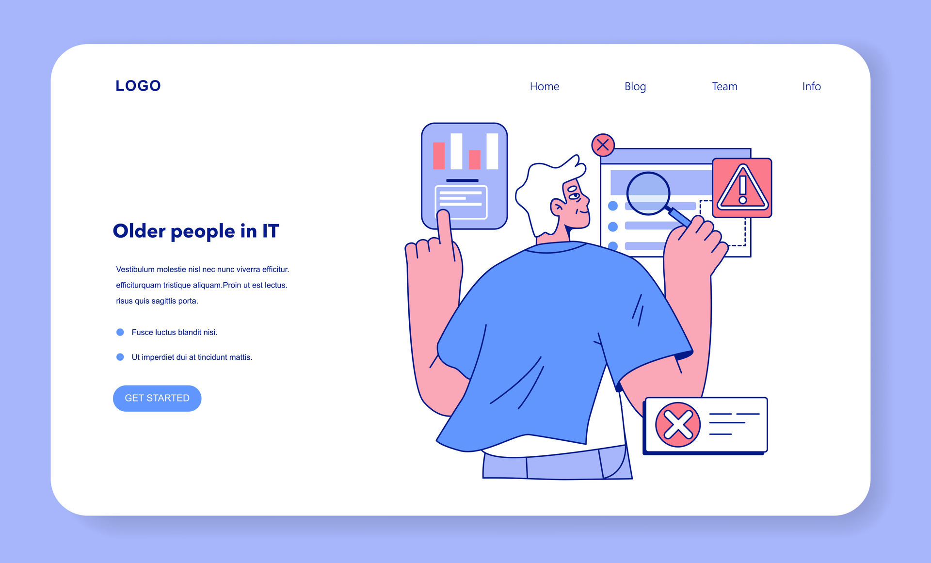 Senior Developer Web Banner Or Landing Page Oldman Programming 50005089 Vector Art At Vecteezy 0342